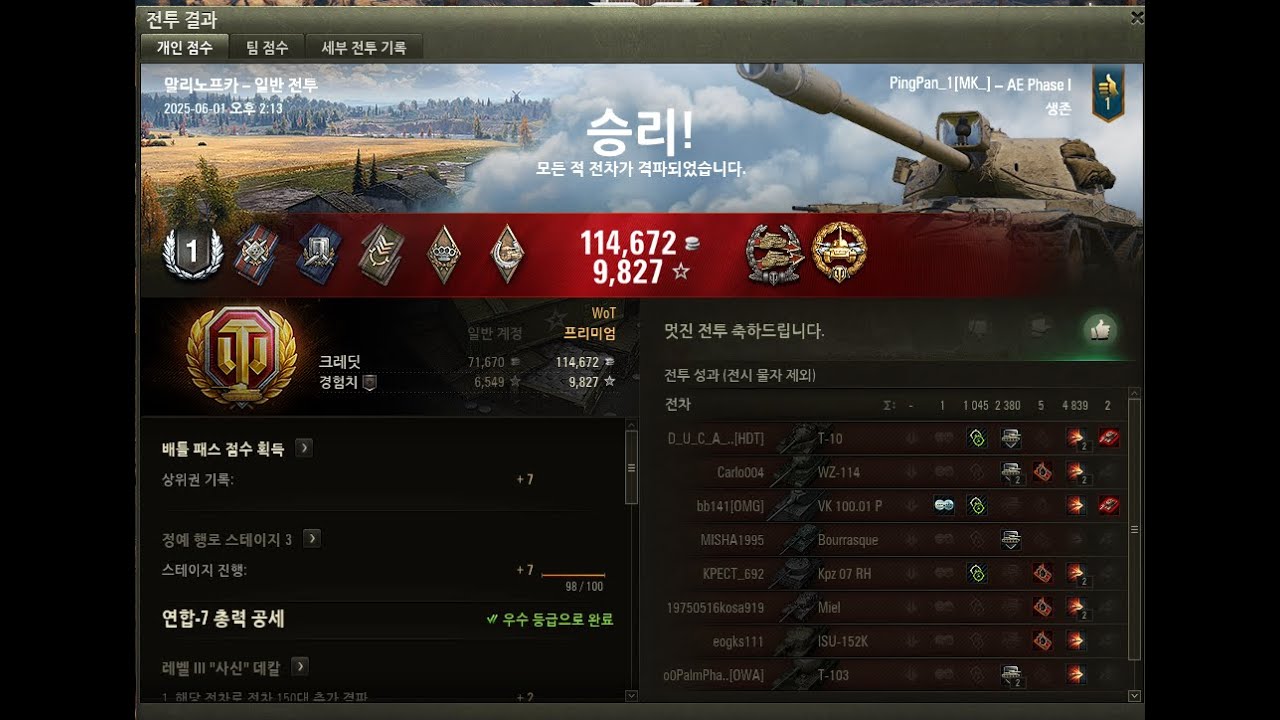 World of Tanks AE Phase 2Kill 4.8K - ACE - YouTube