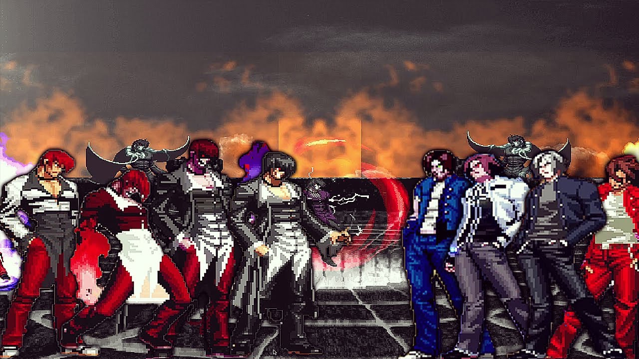 [KOF MUGEN] Iori Yagami Team Vs Kyo Kusanagi Team - YouTube