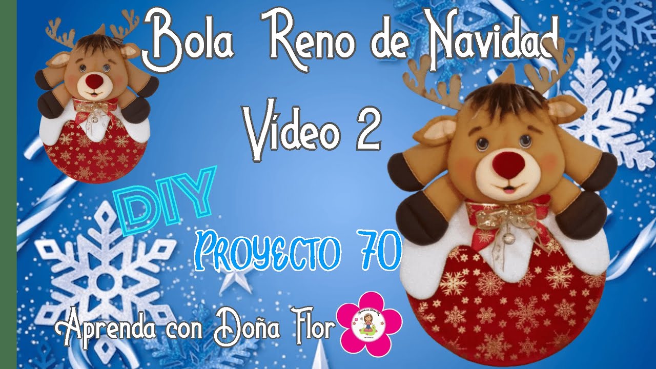 Bola Reno de Navidad vídeo 2,Técnica de falso patchwork, diy, + moldes gratis, # ...