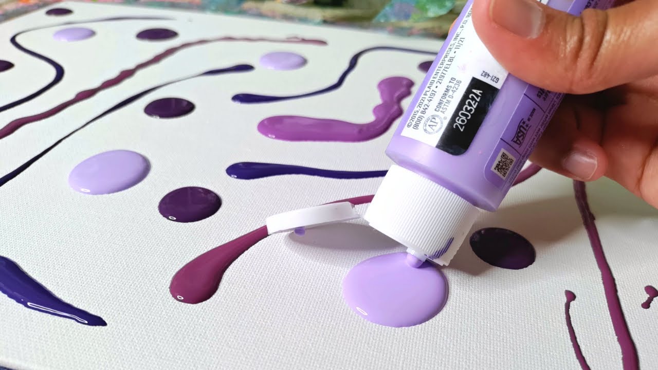 Shades Of Purple | Satisfying Acrylic Painting | Easy Techniques ...