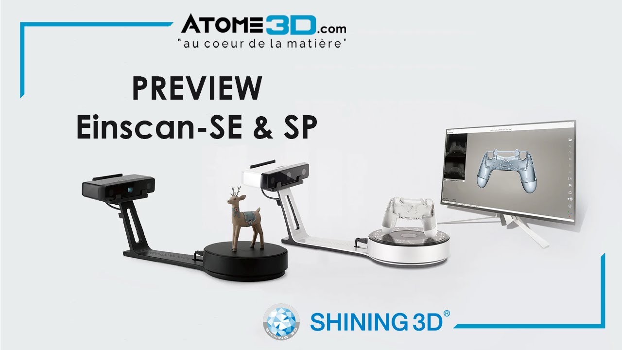 Scanners 3D - Shining 3D EINSCAN SE & EINSCAN SP | Atome3D - YouTube