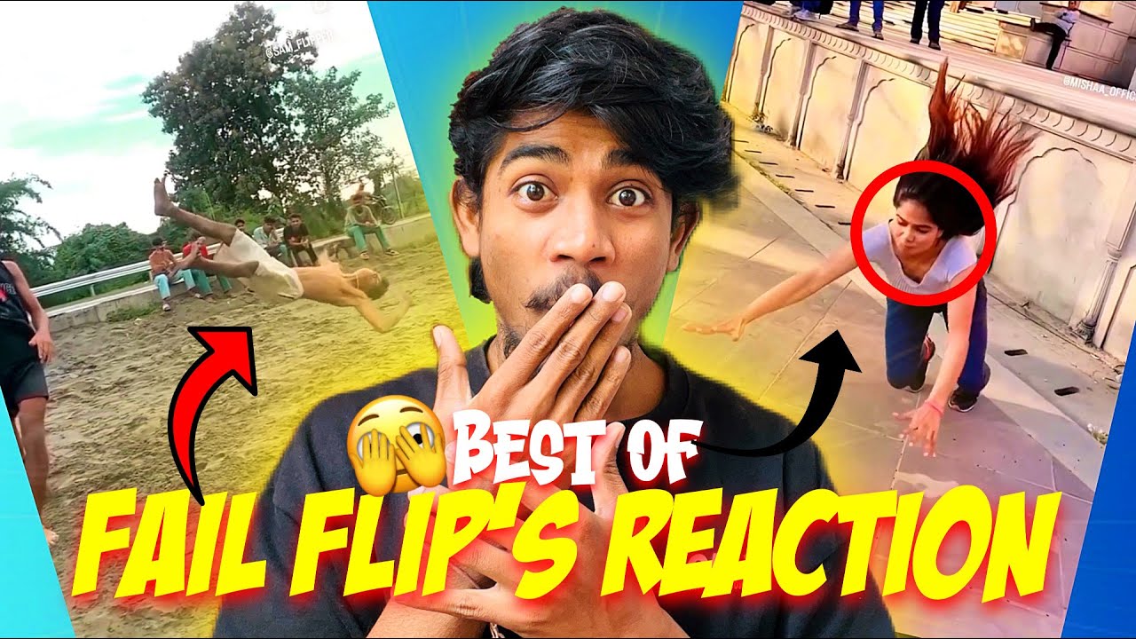 Best of Fail flip’s reaction 😱 crazy stunt fail😭 / hyperhook Aashish ...