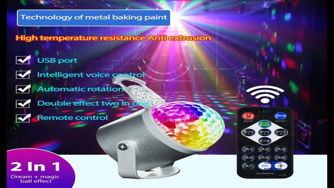 LED Rotating Night Light Colorful Rotating Fantasy Ball Light - YouTube