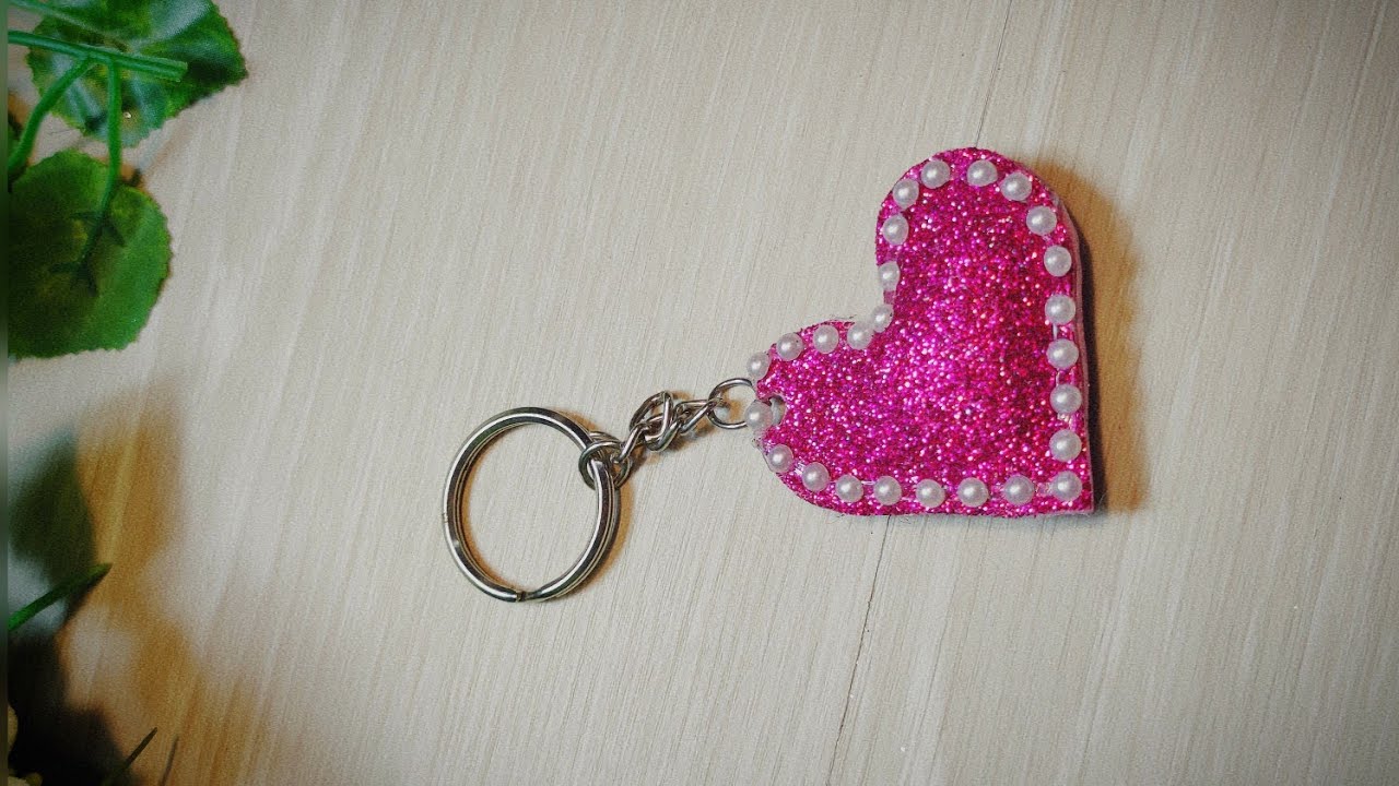 Heart shape key ring|Handmade keyring #trending #diy #craft #viral # ...