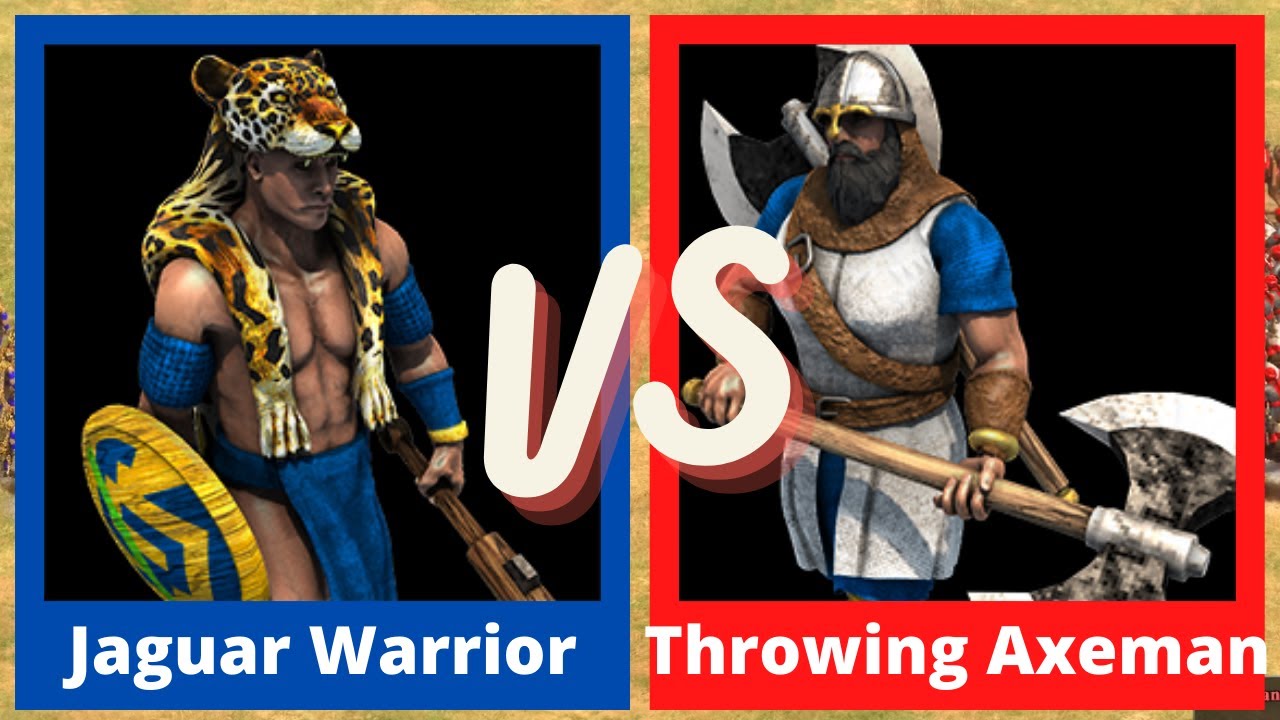 Jaguar Warrior VS Throwing Axeman (Aztecs VS Franks) - Age of Empires 2 ...
