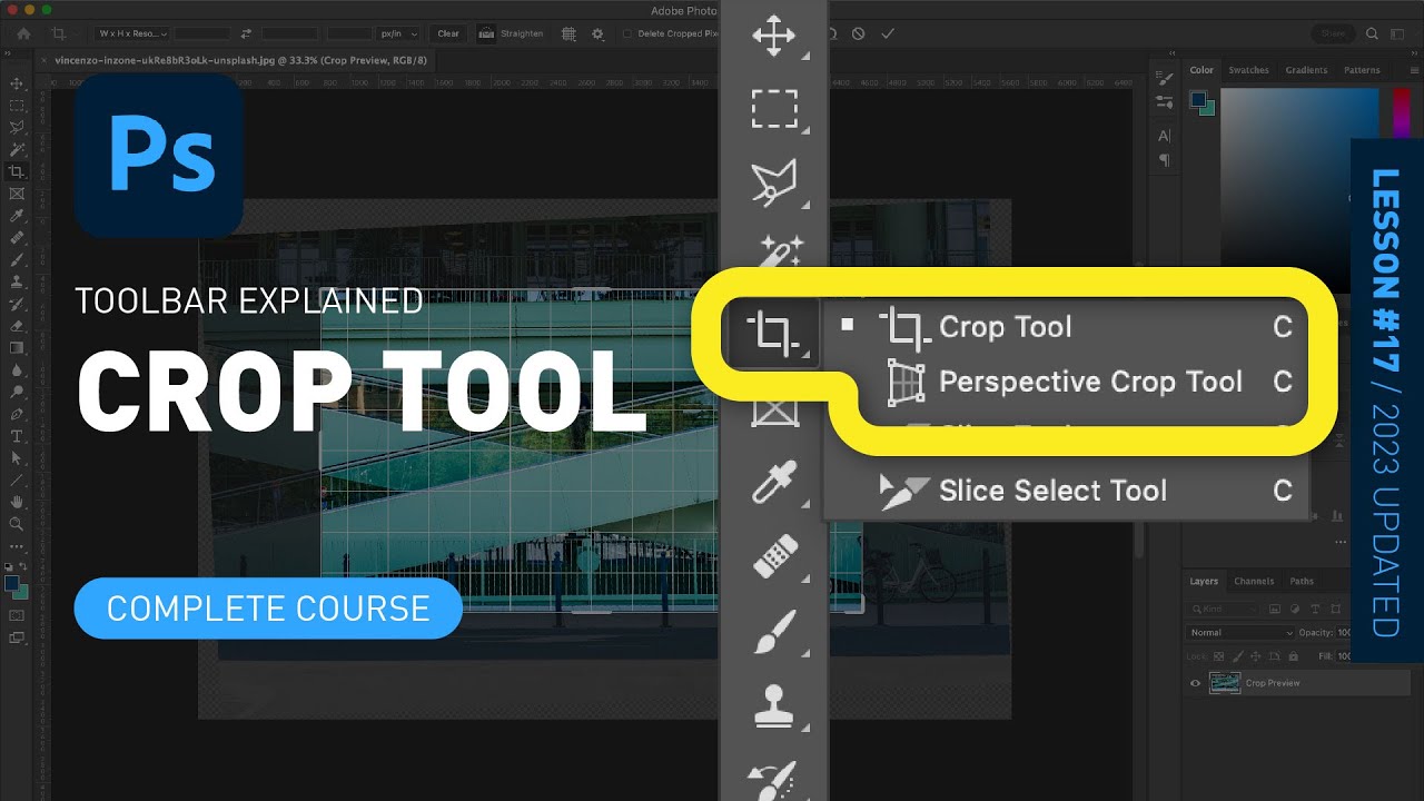 Crop Tool & Perspective Crop Tool & Straighten Tool - Toolbar Explained ...