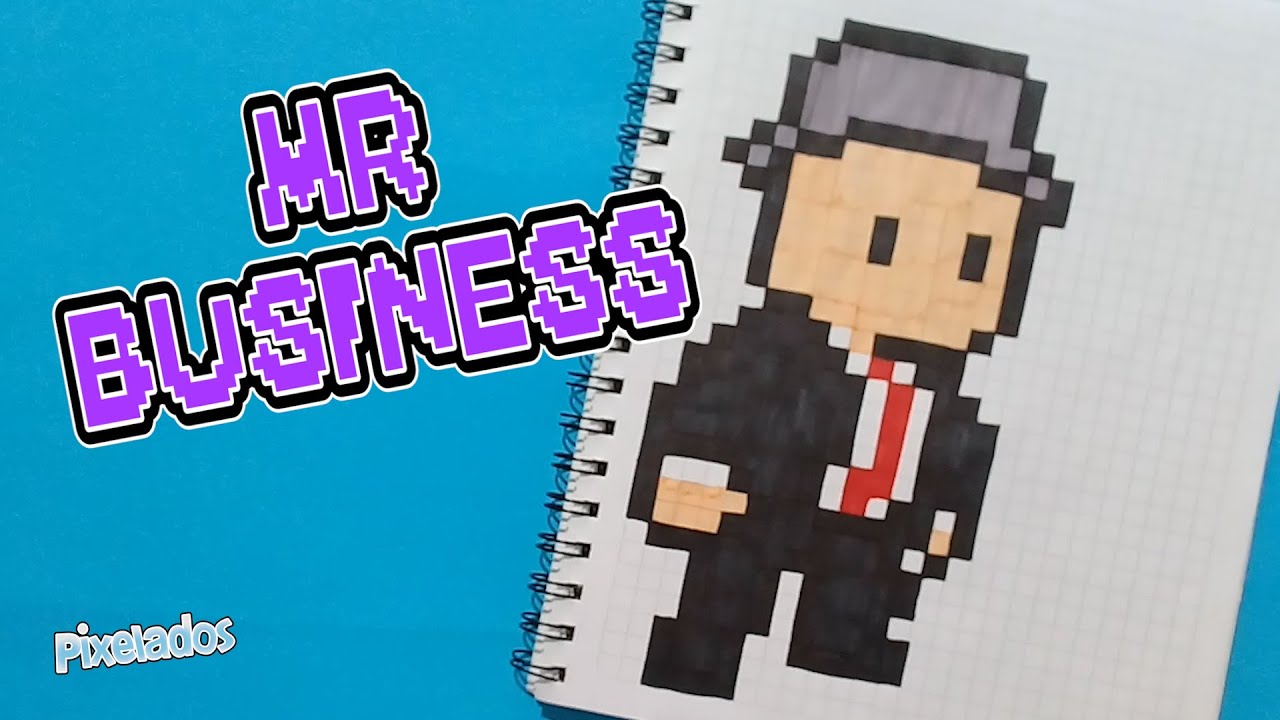 COMO DIBUJAR MR BUSINESS de STUMBLE GUYS PIXEL ART - PIXELADOS - YouTube