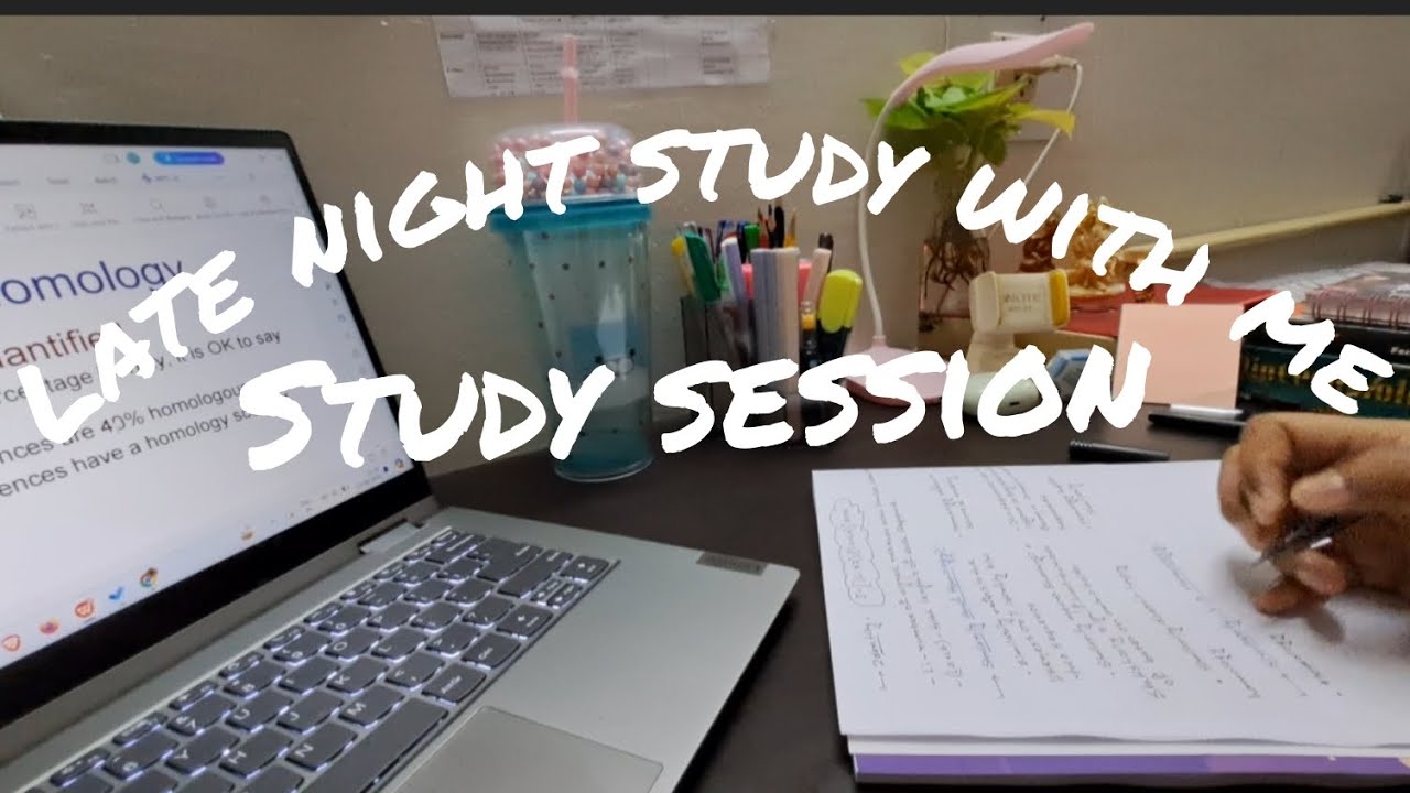 Late night study with me || Study Session || motivation|| asthetic #yt ...
