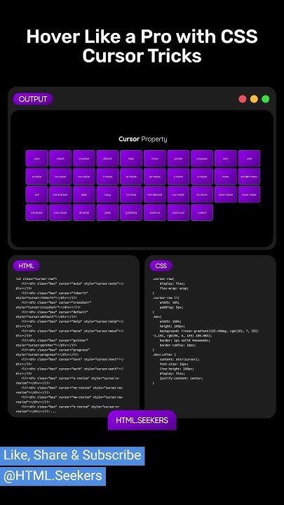 Customize Your Cursor in Seconds Using CSS 🎨🖱️ #html5 #css3 #webdesign - YouTube