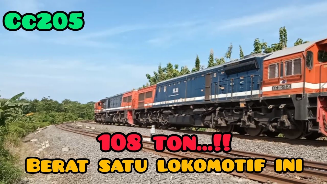 LOKOMOTIF TERBERAT KE 2 DI INDONESIA II CC205 - YouTube