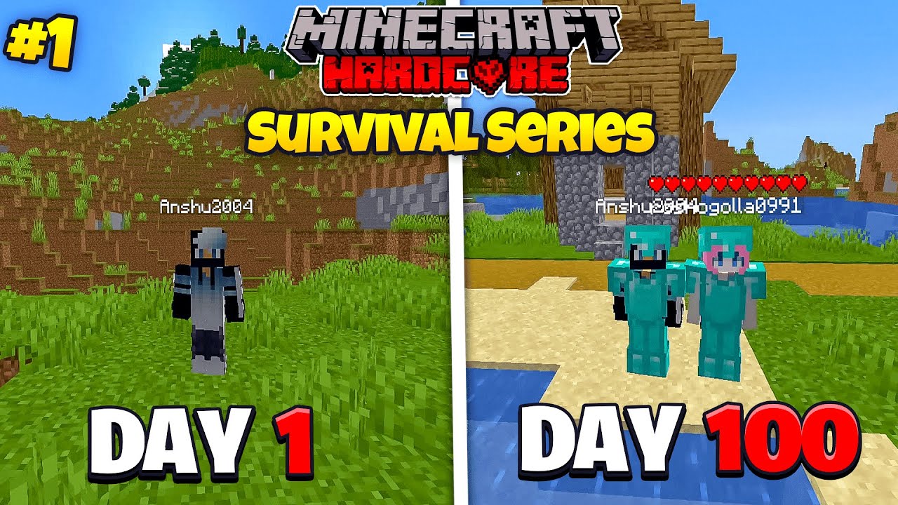 We SURVIVED 100 Days in SURVIVAL SERIES Minecraft Hardcore... - YouTube