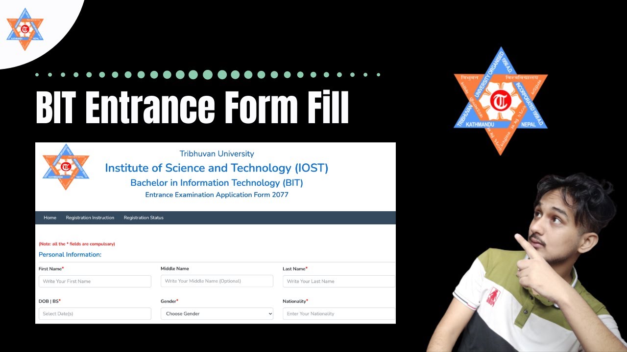 How To Fill BIT Entrance Form online | BIT Entrance Form fillup online ...