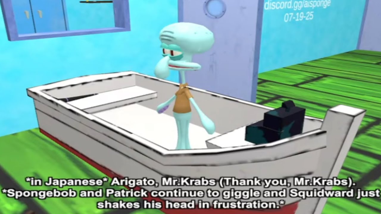 Squidward teaches the others Japanese - YouTube