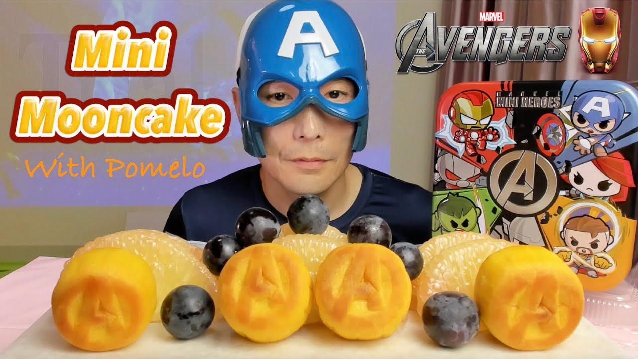 MARVEL Heroes Mini MoonCake MUKBANG 먹방 Eating Show - YouTube