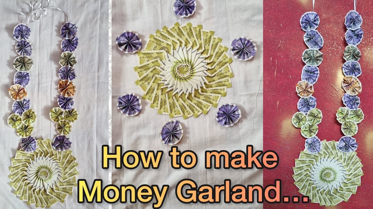 Money Garland/ how to make real money garland #garland#diy#money - YouTube
