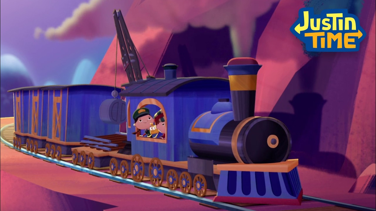 Big Train Ride! 🚂 | Justin Time | 2HR Train for Kids - YouTube