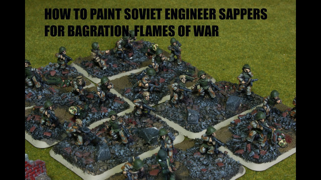 How to Paint Soviet Engineer Sappers for Flames of War - YouTube