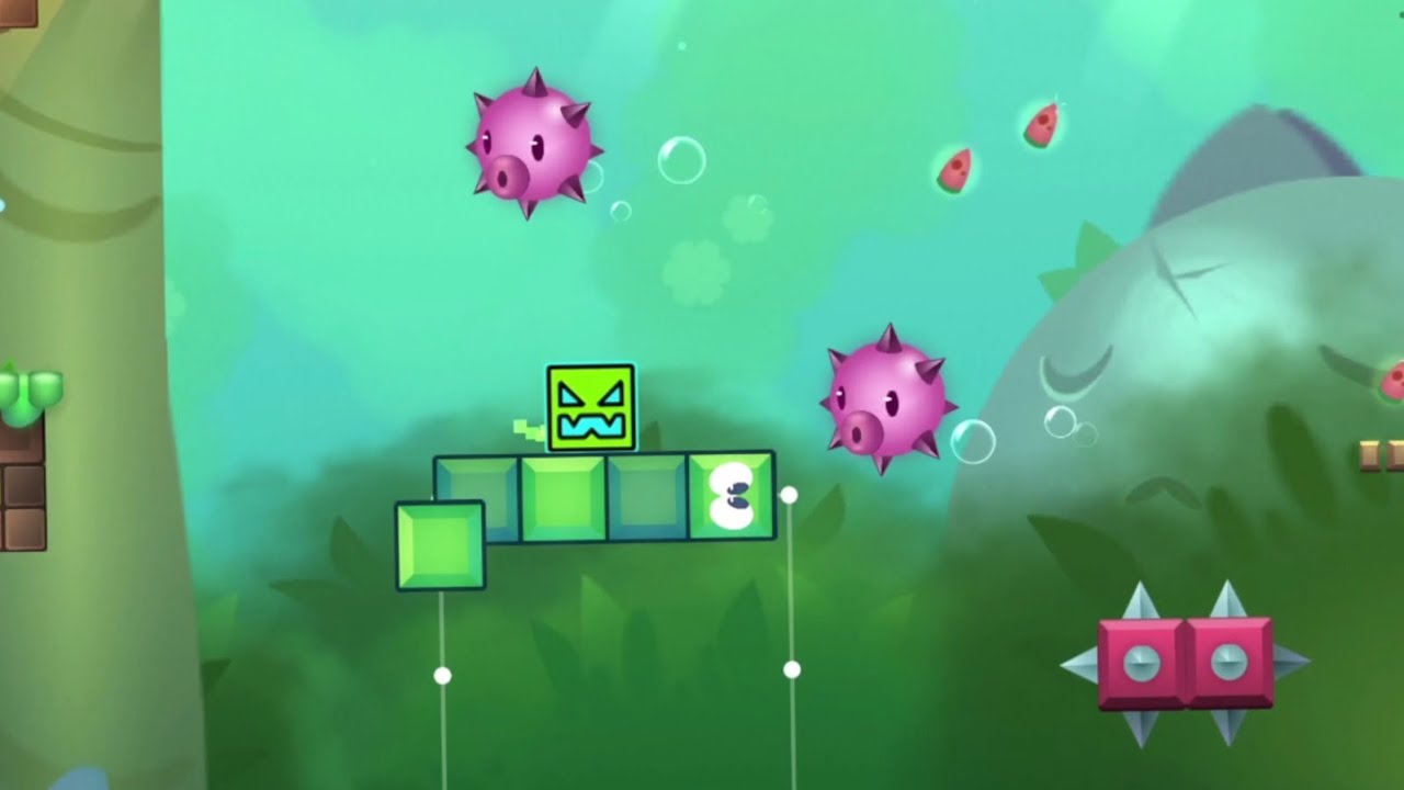 "Neko Neko Watermelon" by JustPotatoNow (3 coins) | Geometry Dash ...