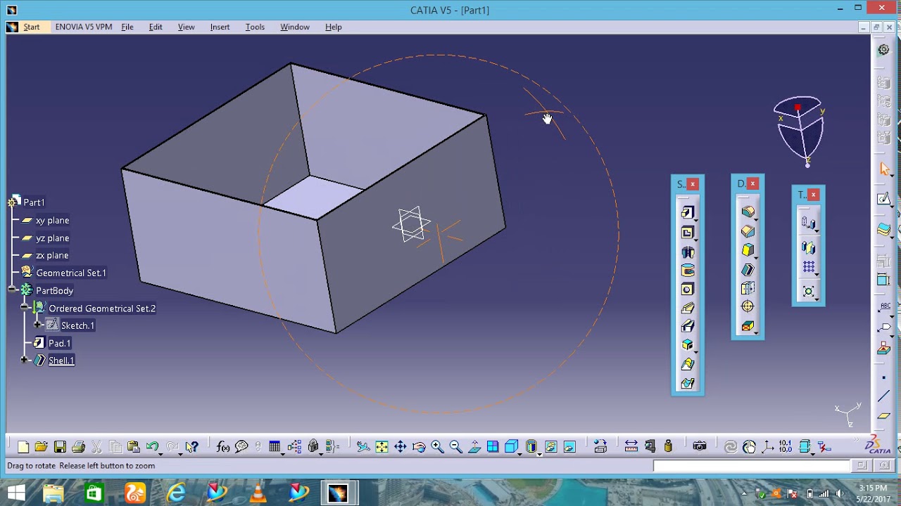Catia V5-shell - YouTube