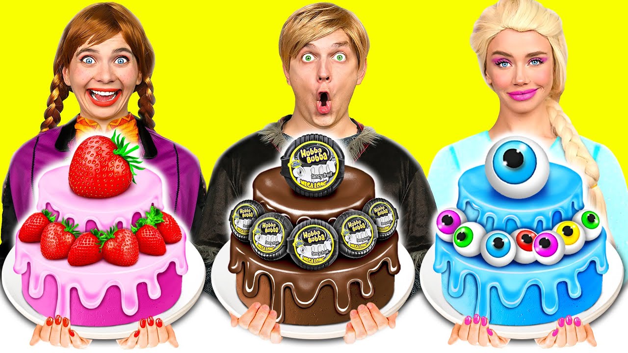 ฉัน vs คุณยาย การทำอาหาร ท้าทาย | ความท้าทายที่ตลก BaRaDa Challenge ...