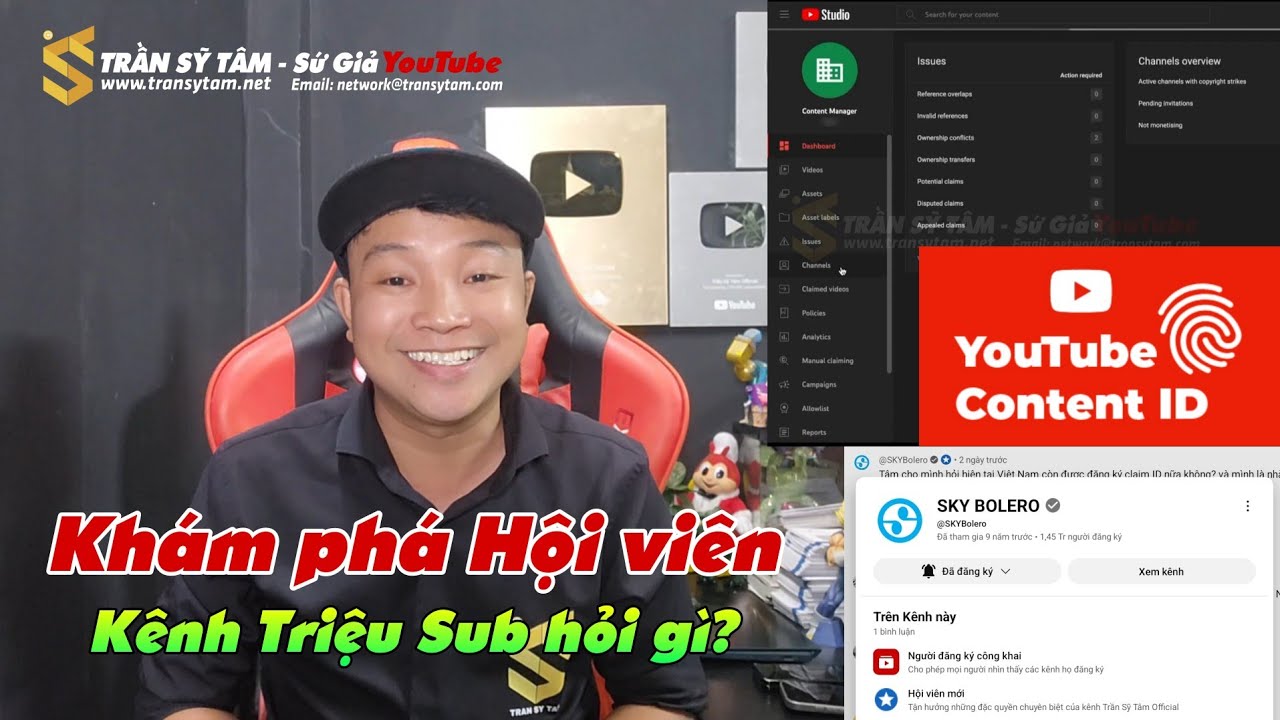 Làm YouTube nâng cao, khám phá YouTube Content ID (Claim ID) Trình quản lý nội dung CMS YouTube ...