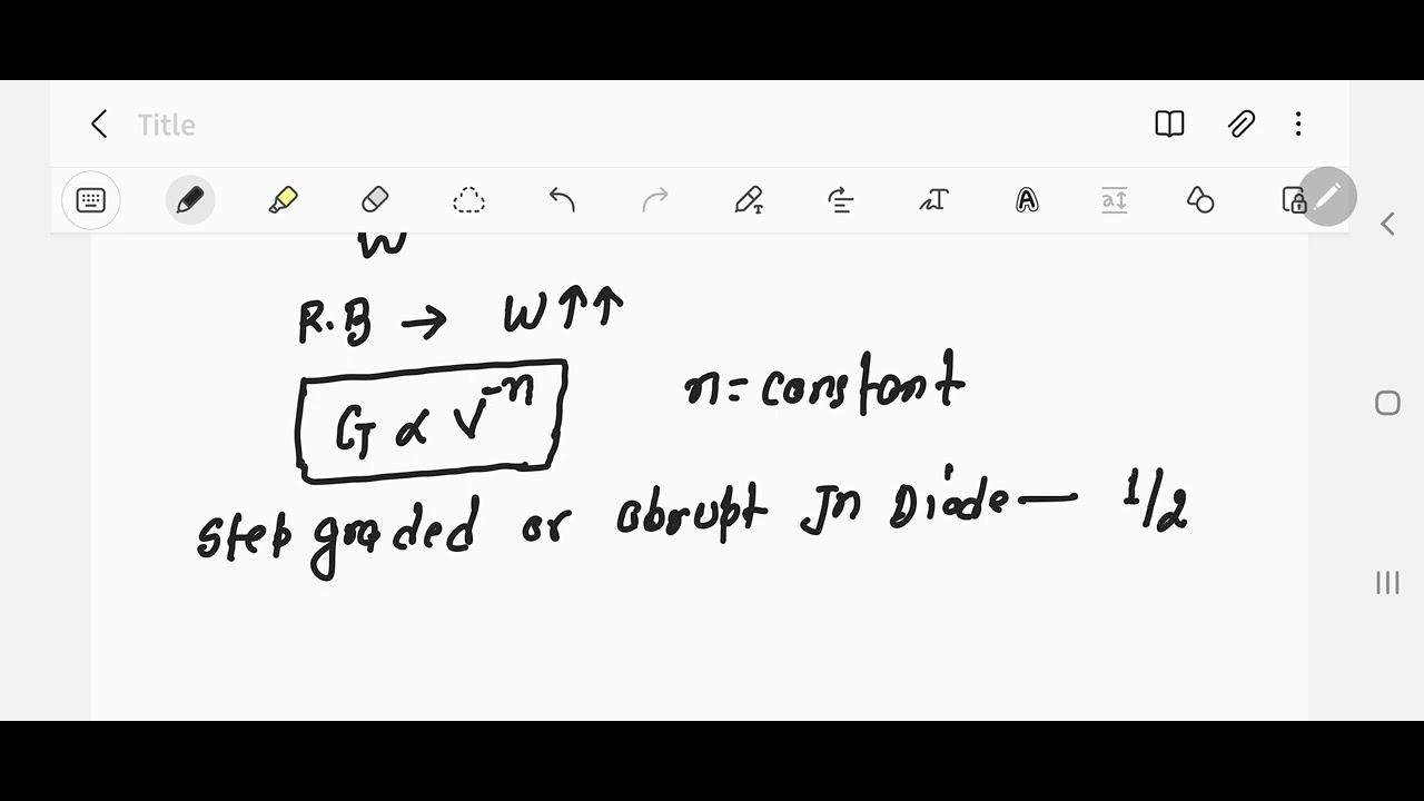 Junction Capacitances in Semiconductor Diode (Transition capacitance ...