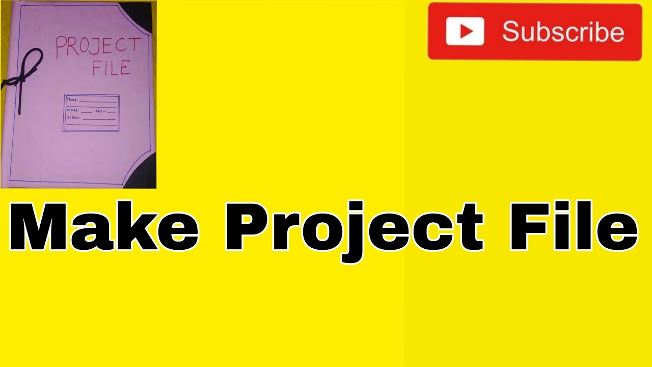 make Project File with paper #project #projectfilecover #make # ...