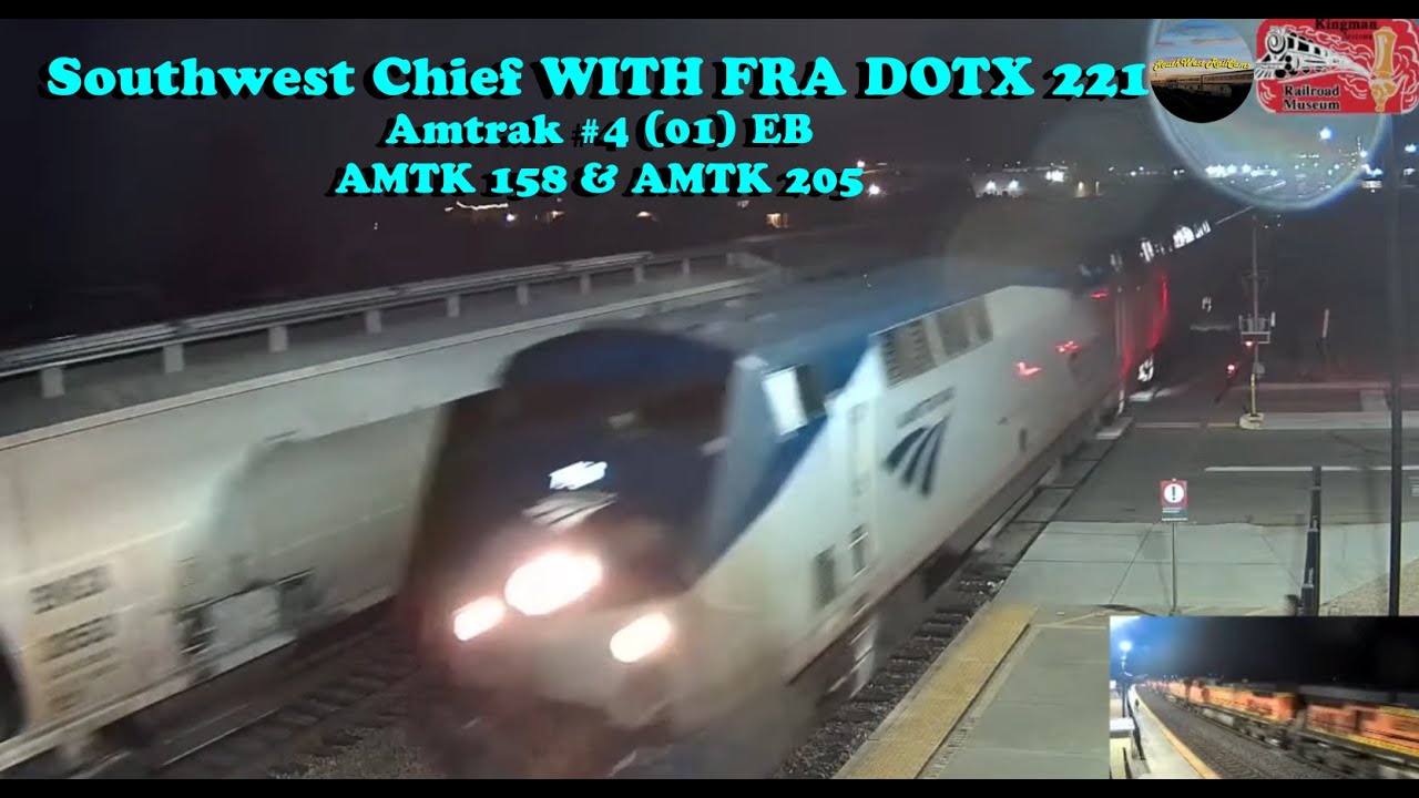 Amtrak #4 (01) Southwest Chief (158-205 x 7 (FRA DOTX 221)) - 01/02 ...