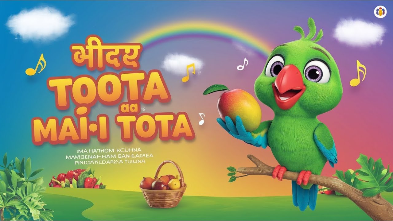 Main Tota Rhyme: Playful Urdu Poetry for Kids{Colorful Parrot Story ...