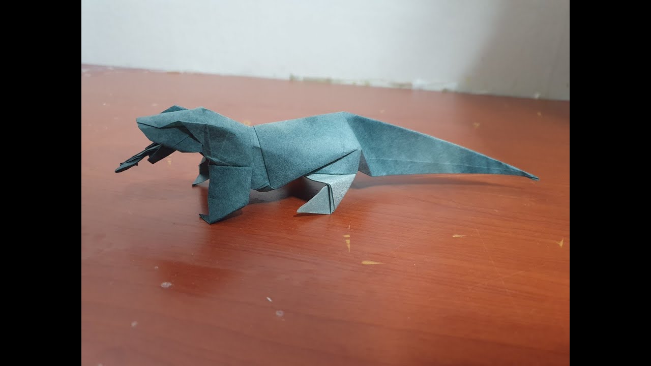 코모도왕도마뱀 접기(Komodo dragon origami) - YouTube