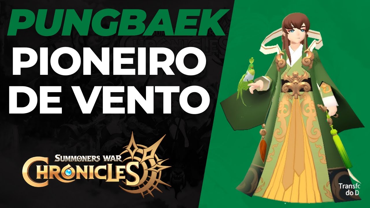 Pungbaek - Pioneiro de vento - Summoners War Chronicles - YouTube
