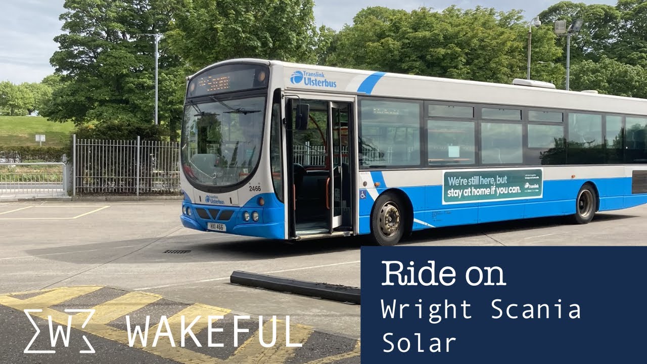 Ride on Translink Ulsterbus Wrightbus Scania Solar (2446) - YouTube