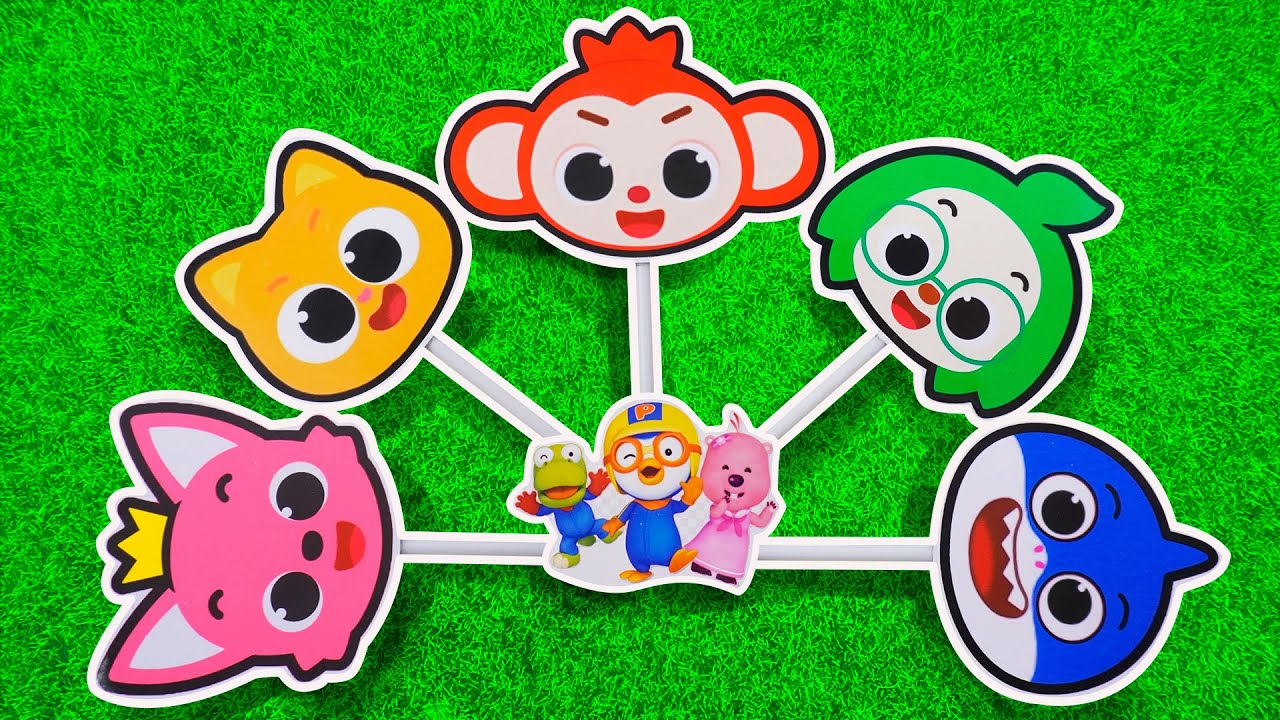 Some Lot's of SURPRISE Hogi Pinkfong and Friend lollipops Satisfying ...