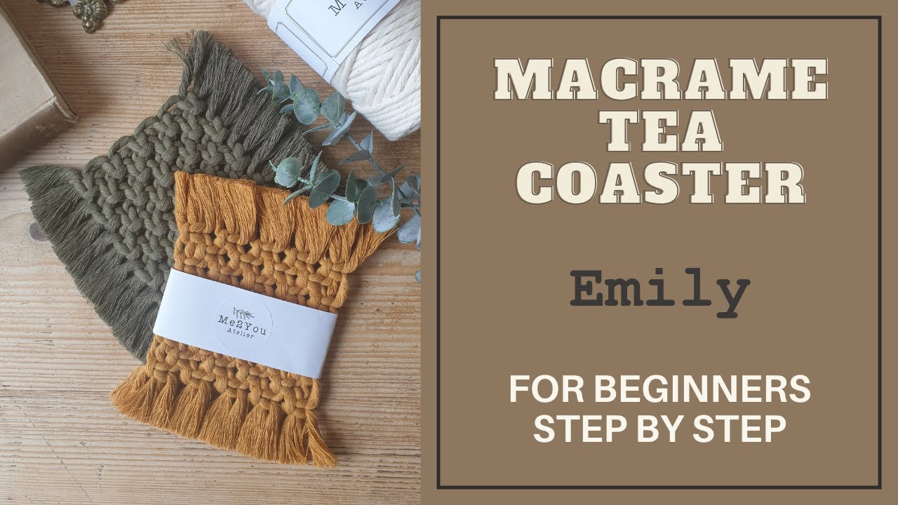 DIY Macrame Coaster Tutorial, 'Emily' tea coaster _ Me2You Atelier 마크라메 ...