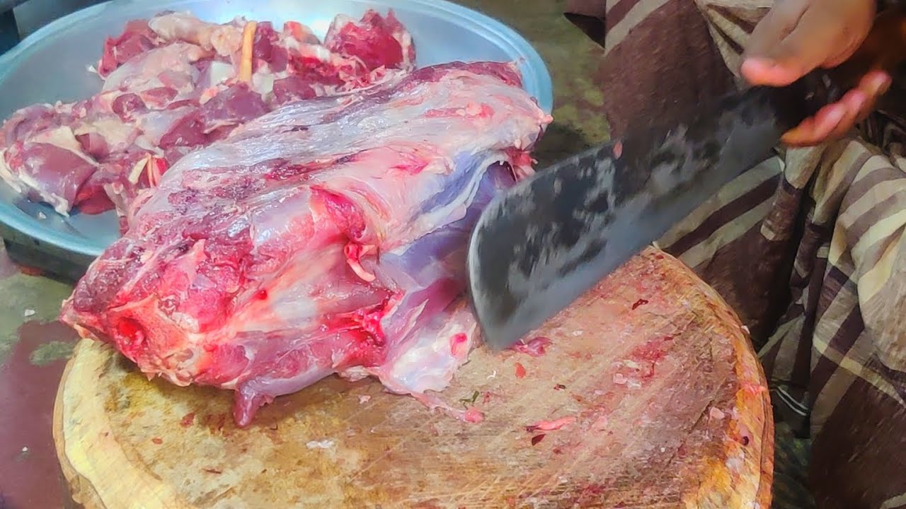 Amazing Goat Meat Cutting Cleaning By Expert Goat Meat Cutter Man # ...