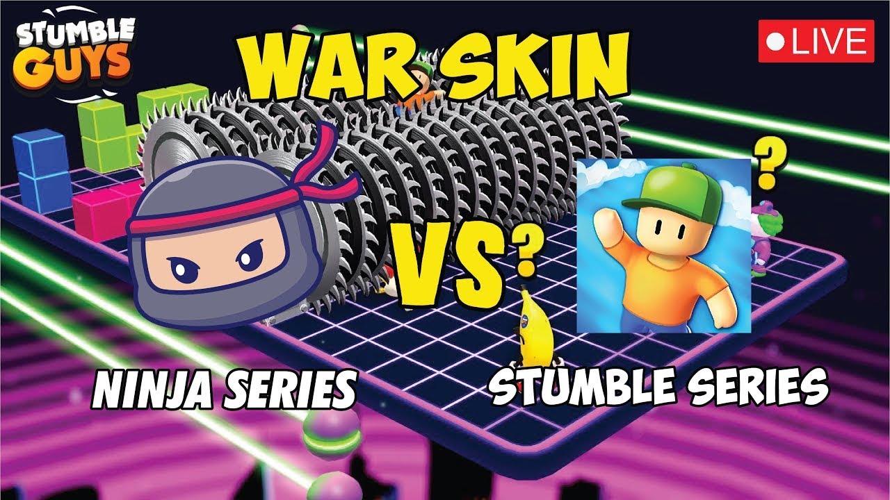 STUMBLE GUYS WAR SKINS! NINJA SERIES VS STUMBLE SERIES! WHO WILL WIN ...