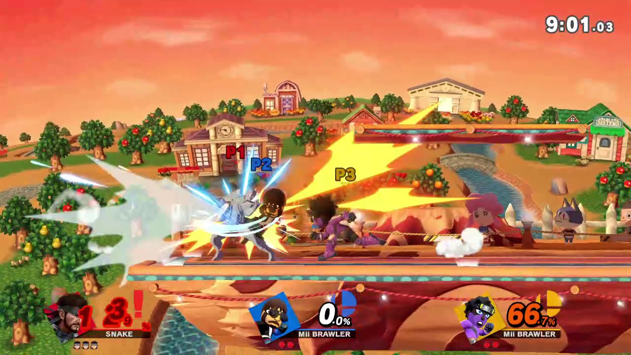 Snake Vs Mii Brawler and Star Platinum Super Smash Brothers Ultimate ...