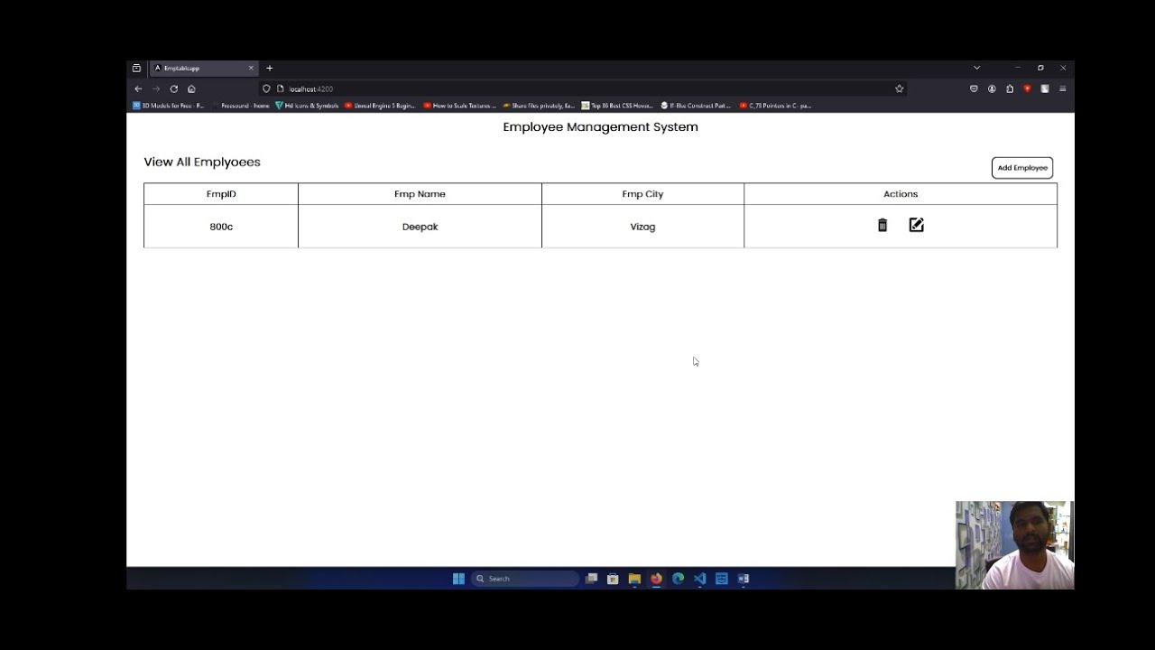 Project Employee Management System Is Developed Using Angular With Json Server To Store The Data