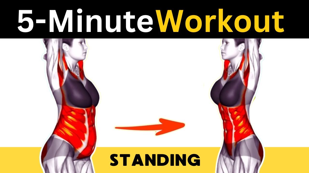 REDUCE Your 'DONUT BELLY' in Just 5 Weeks | 5-Minute STANDING Workout ...