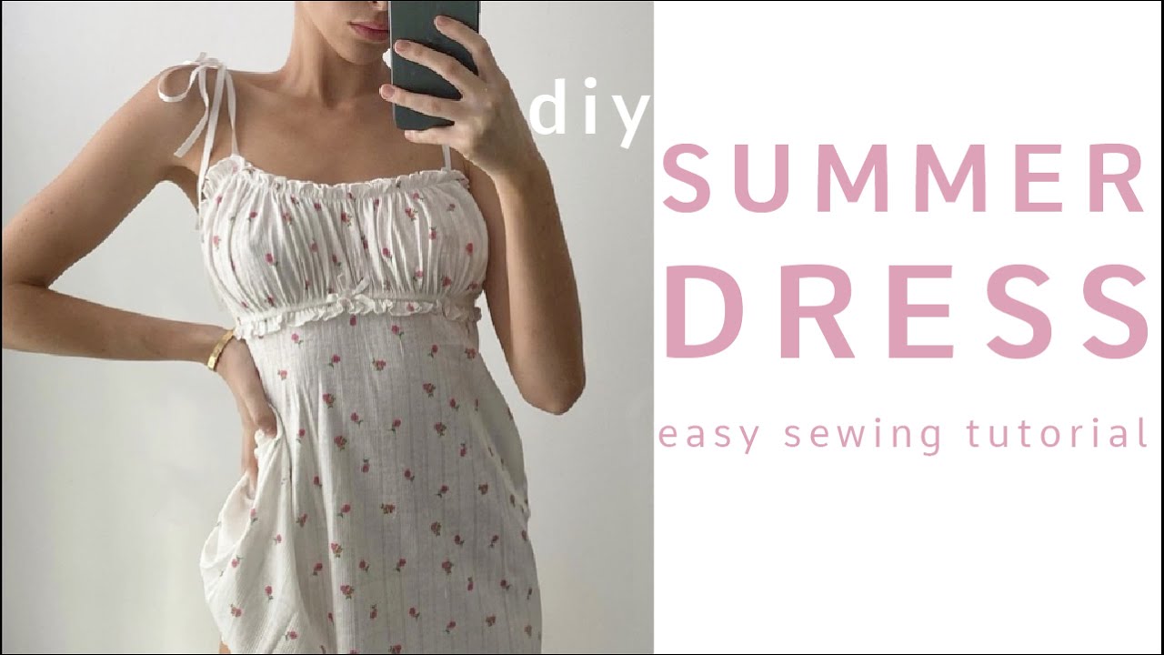 sewing a COTTAGE CORE Dress - YouTube