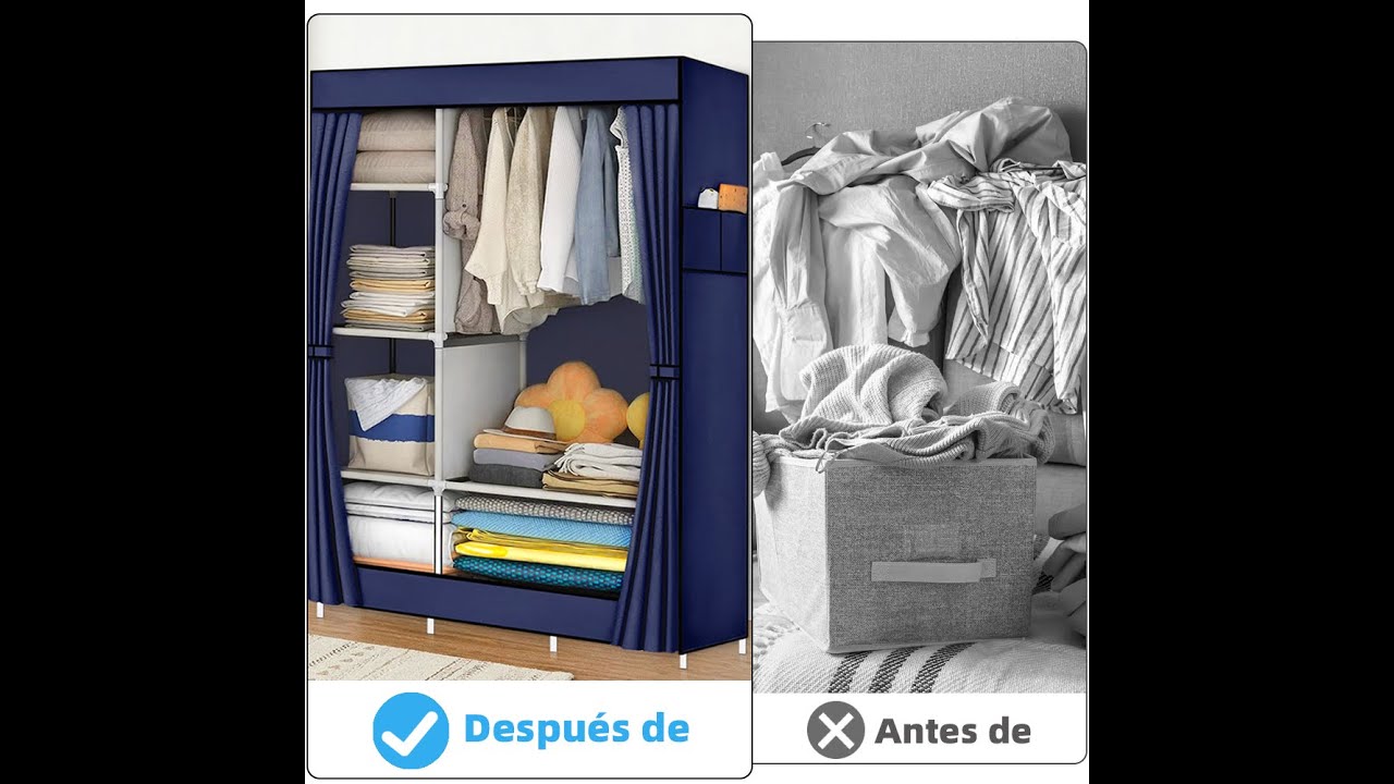 Closet Armario Rack Armable Guardarropa Organizador R-07 - YouTube