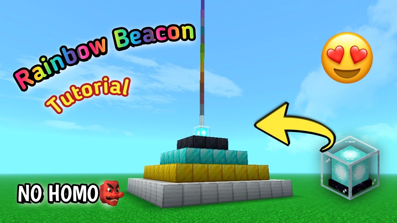 How To Build a Rainbow Beacon😍Minecraft - YouTube