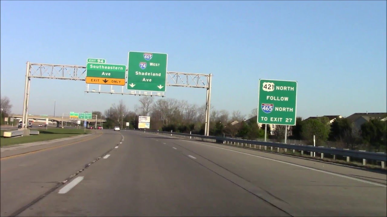 Indiana - Interstate 74 West - Mile Marker 100 to 94 (4/17/16) - YouTube