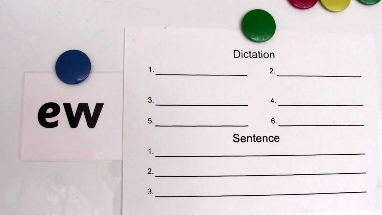 Dictation and Sentence 24: ew - YouTube