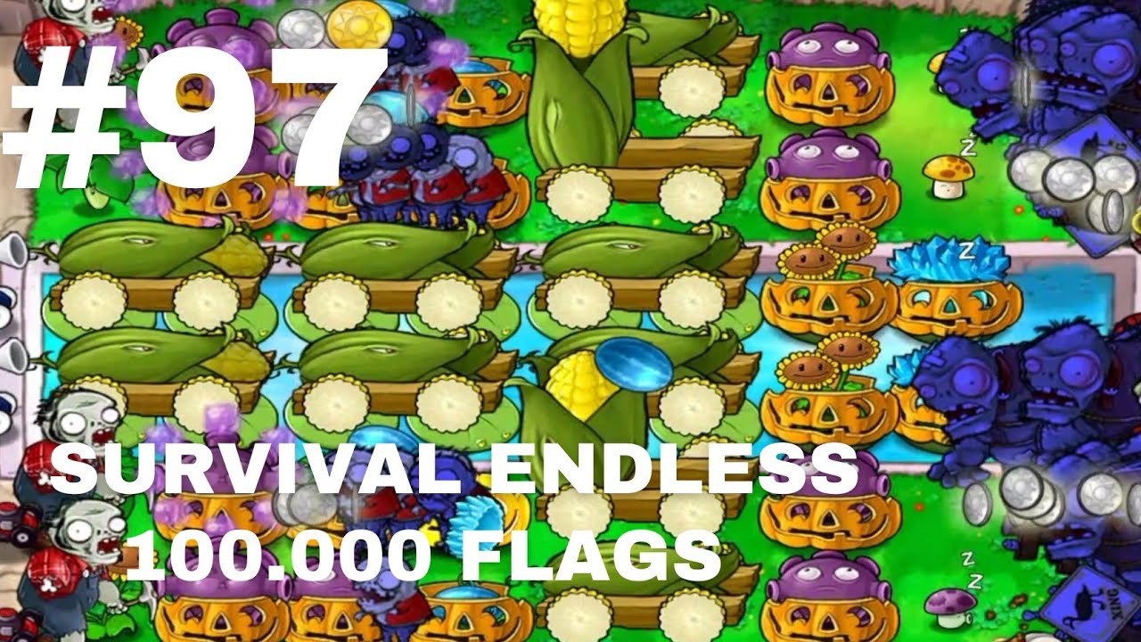 Plants Vs Zombies Survival Endless 100.000 Flags #97 | 1920 - 1940 ...