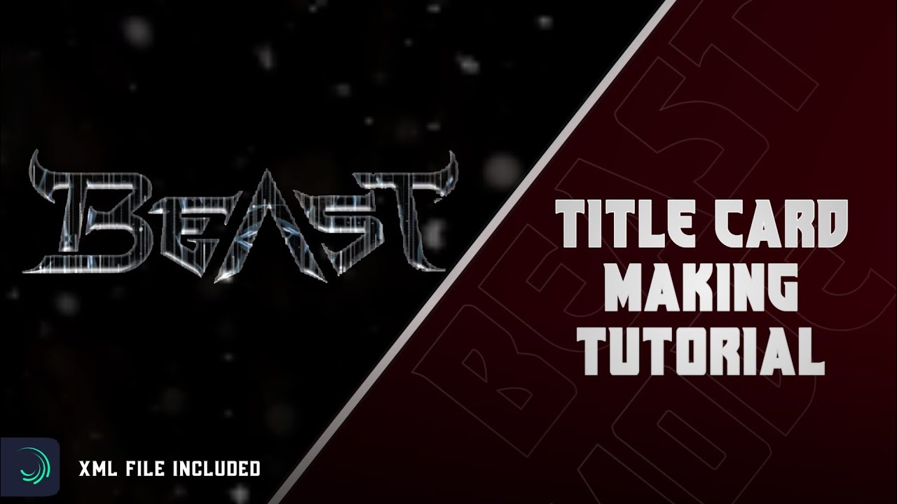 Beast Title card making tutorial | Alight Motion | SRT GRAPHICS - YouTube