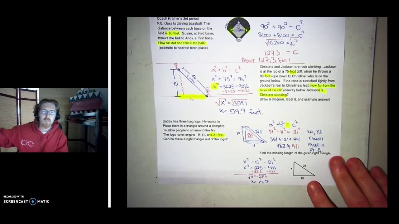 Pythagorean Applications - YouTube