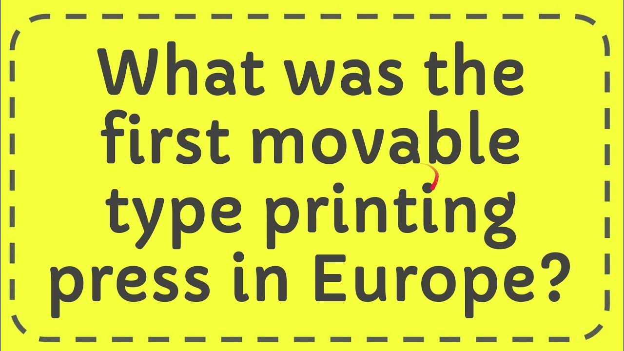 What Was The First Movable Type Printing Press In Europe YouTube what-was-the-first-movable-type-printing-press-in-europe-youtube