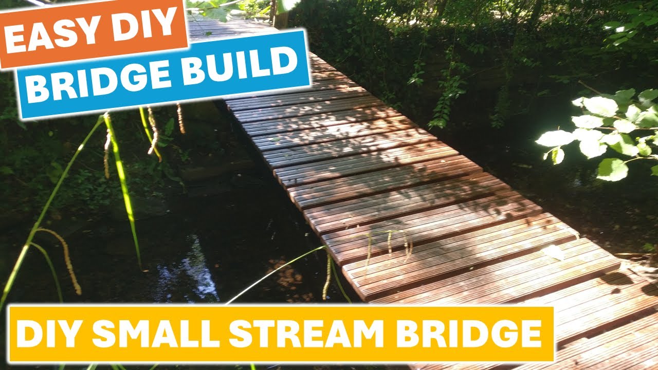 DIY Bridge Across a Stream | DIY Wood Bridge - YouTube