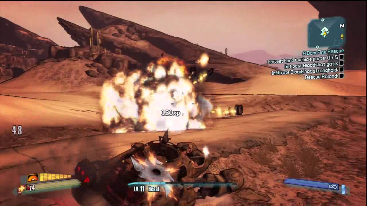 Borderlands 2 - Collecting Bandit Vehicle Parts, Buzzard Combat, HD ...